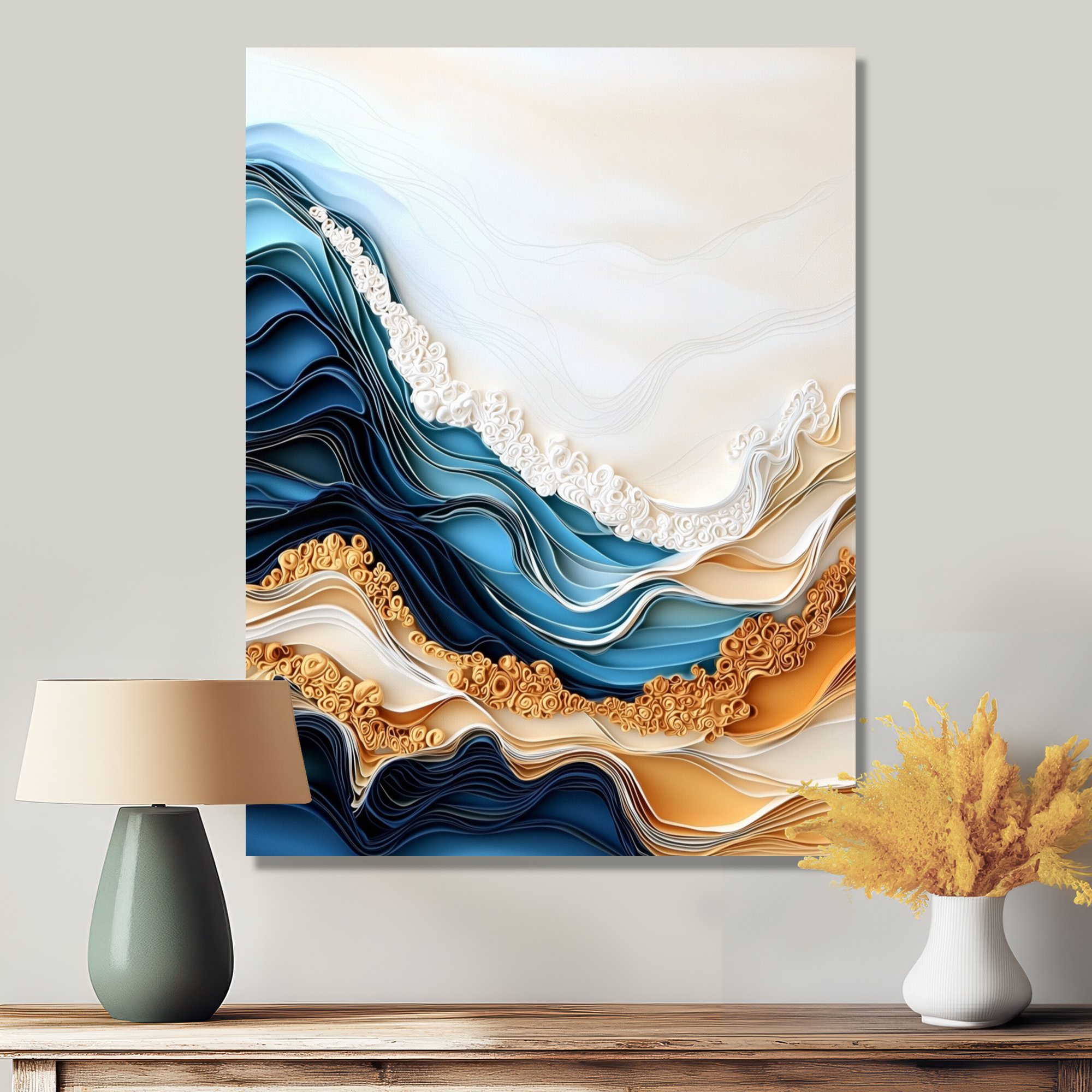East Urban Home Blethyn - Abstract Landscapes Wall Art | Wayfair