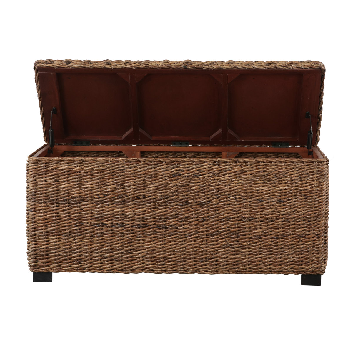 Beachcrest Home™ Berndt Woven Storage Bench & Reviews | Wayfair