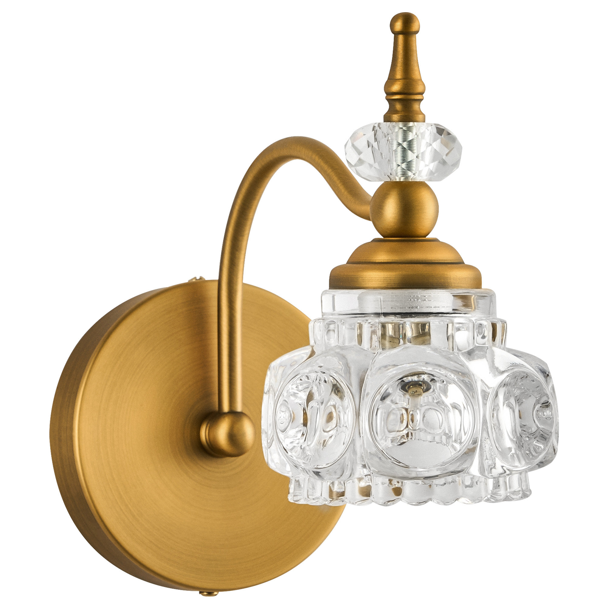 House of Hampton Jeiri 1-Light Vintage Vanity Light Fixture with Flower ...