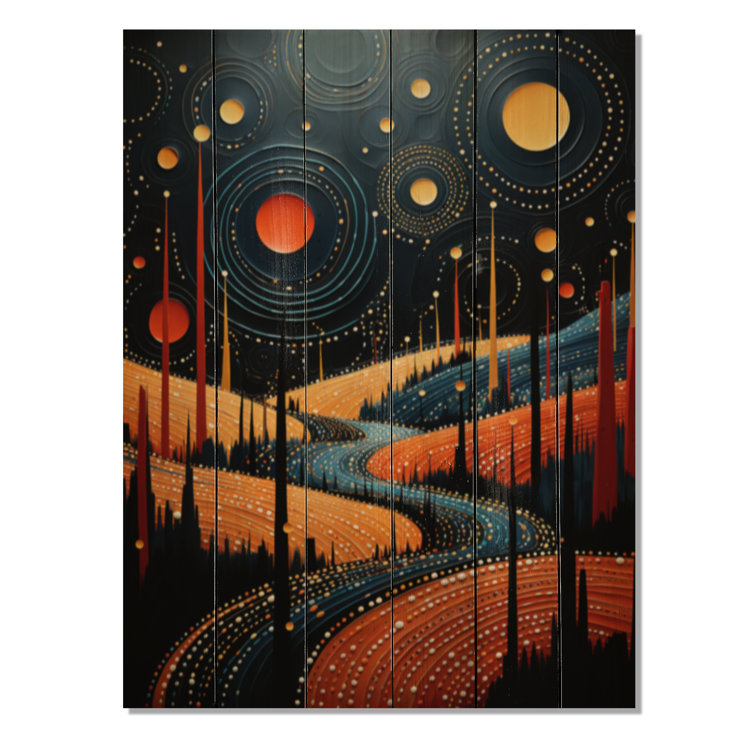 Red Barrel Studio® " African Tribal Rhythms Pointillism III " on Wood ...