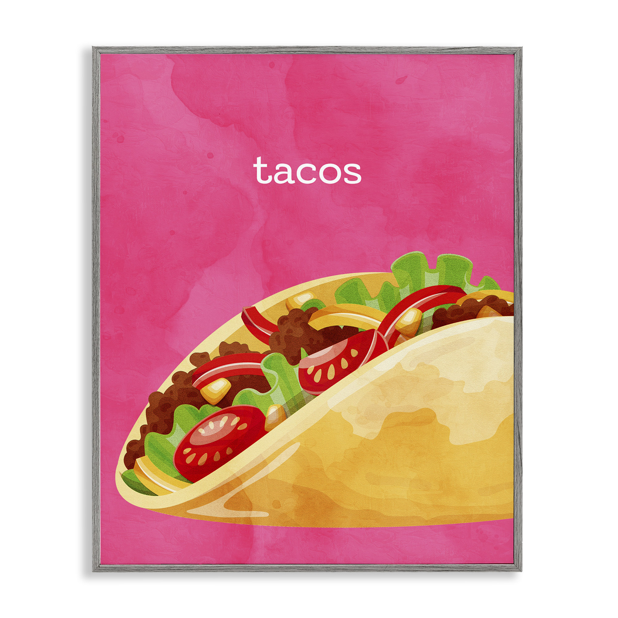 Ebern Designs Tacos Mexican Cuisine Framed Giclee, design by Kim Allen ...