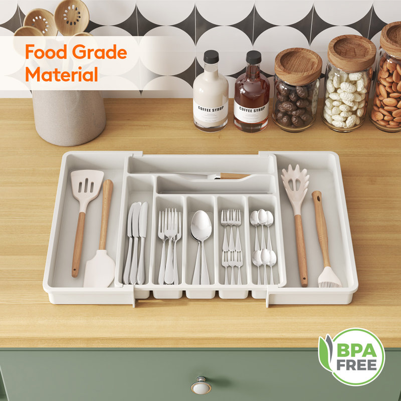 Rebrilliant Silverware Drawer Organizer, Expandable Utensil Organizer ...