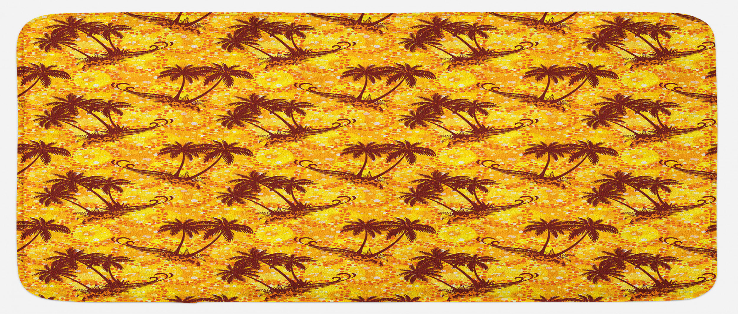 East Urban Home Ocean Sea Island Themed Pattern With Palm Trees On ...