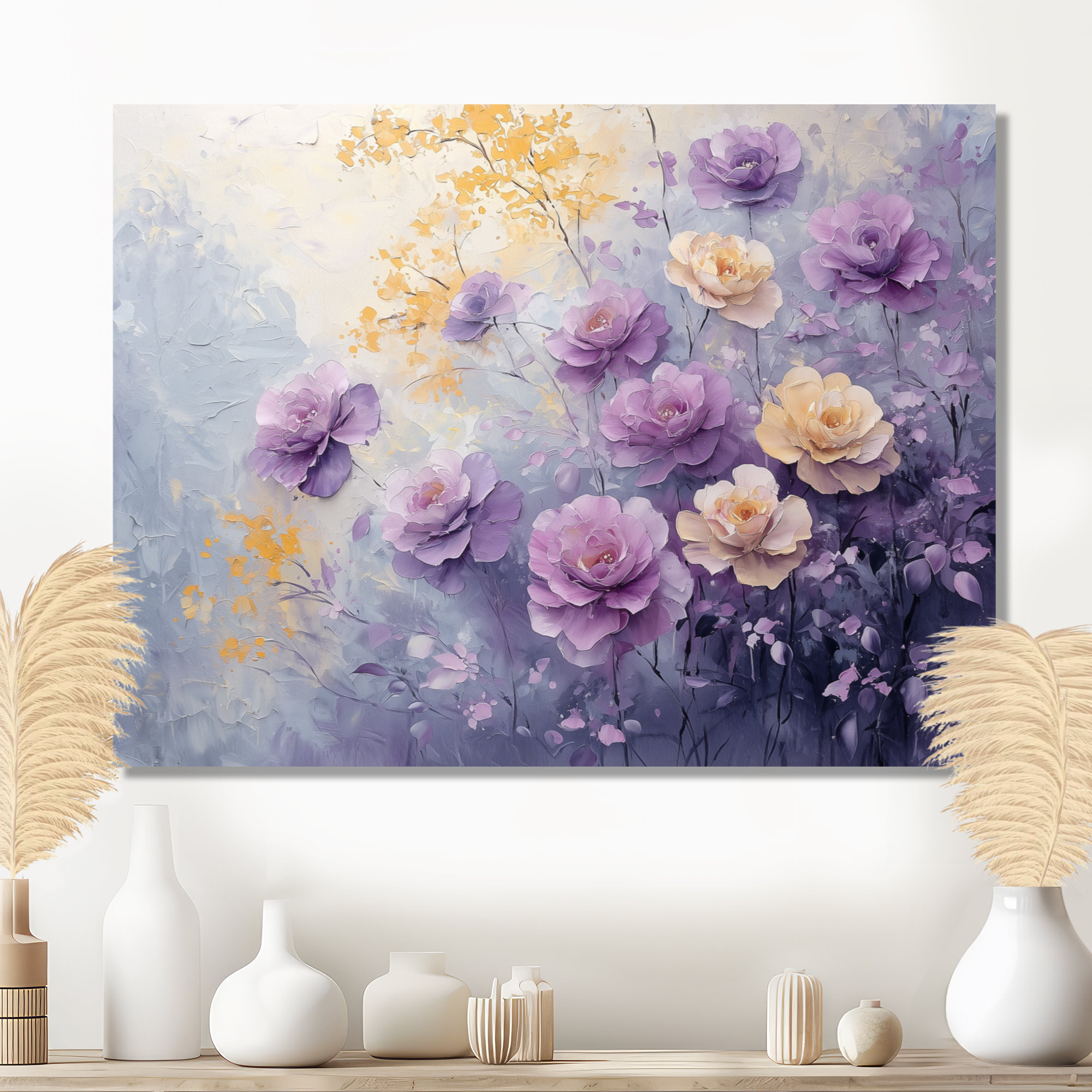 Lark Manor™ Delicate Lavender Rose Radiance - Roses Wall Art | Wayfair
