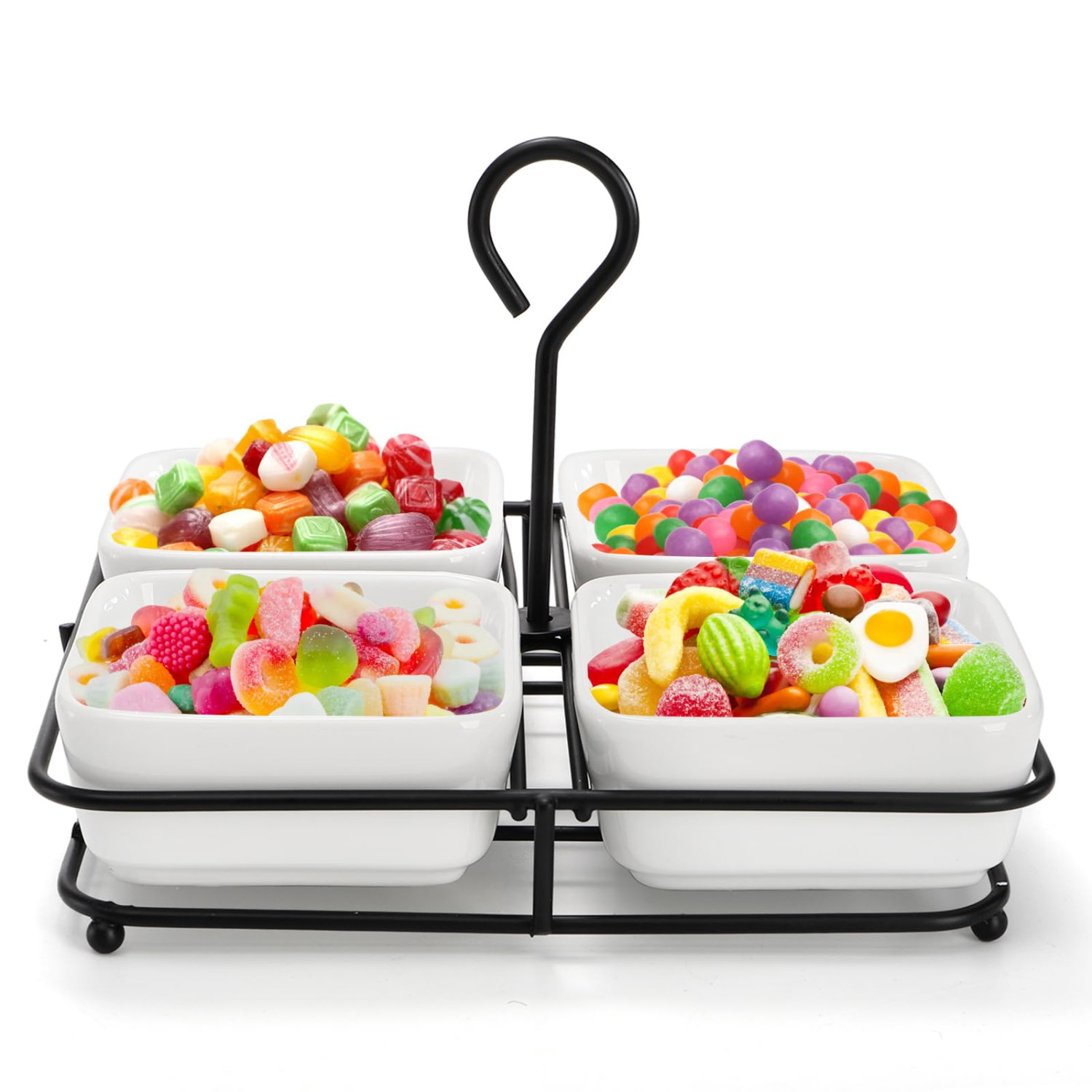 Hokku Designs Chip & Dip Serving Set, Porcelain Ramekin Bowls With ...