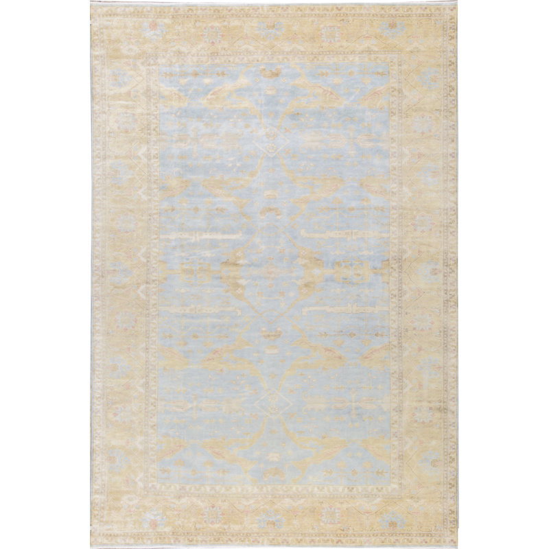 Bokara Rug Co., Inc. Hand-Knotted High-Quality Blue and Brown Area Rug ...