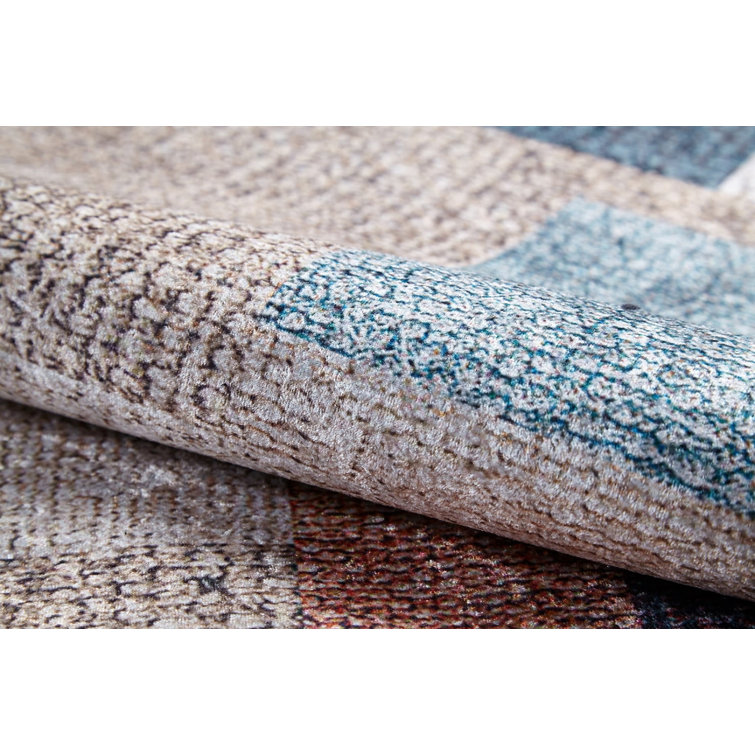 Ebern Designs Paiyton Cream Modern Polyester Digital Print Area Rug ...