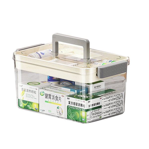 Rebrilliant Multi-Compartment Medicine Storage Box Family First Aid Box ...