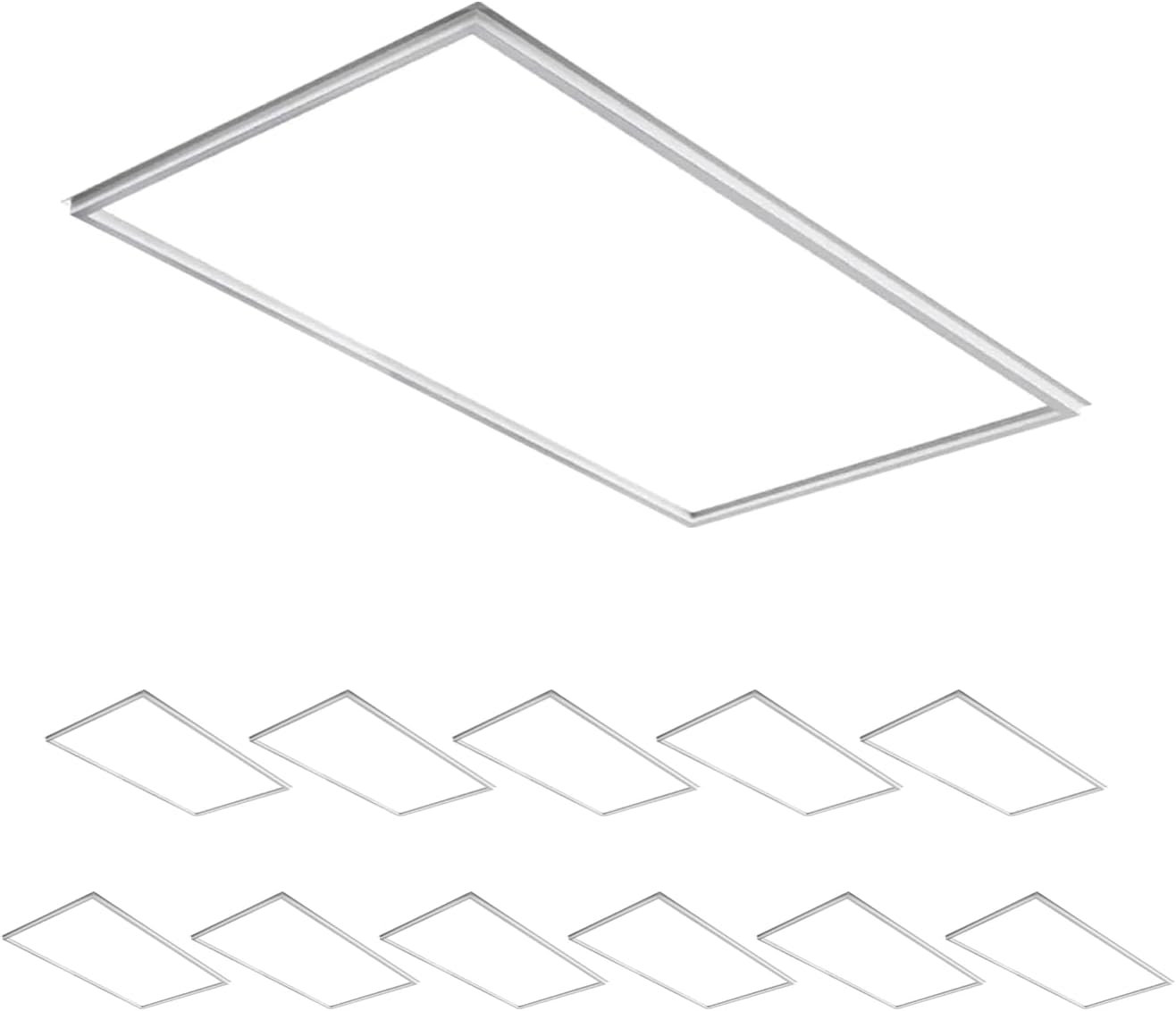 Wen Lighting 2x4 ft LED T-Bar Panel Light, 40W/50W/60W Watt Adjustable ...