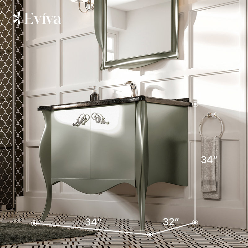 Eviva Glazzy 34" Single Bathroom Vanity Set | Wayfair