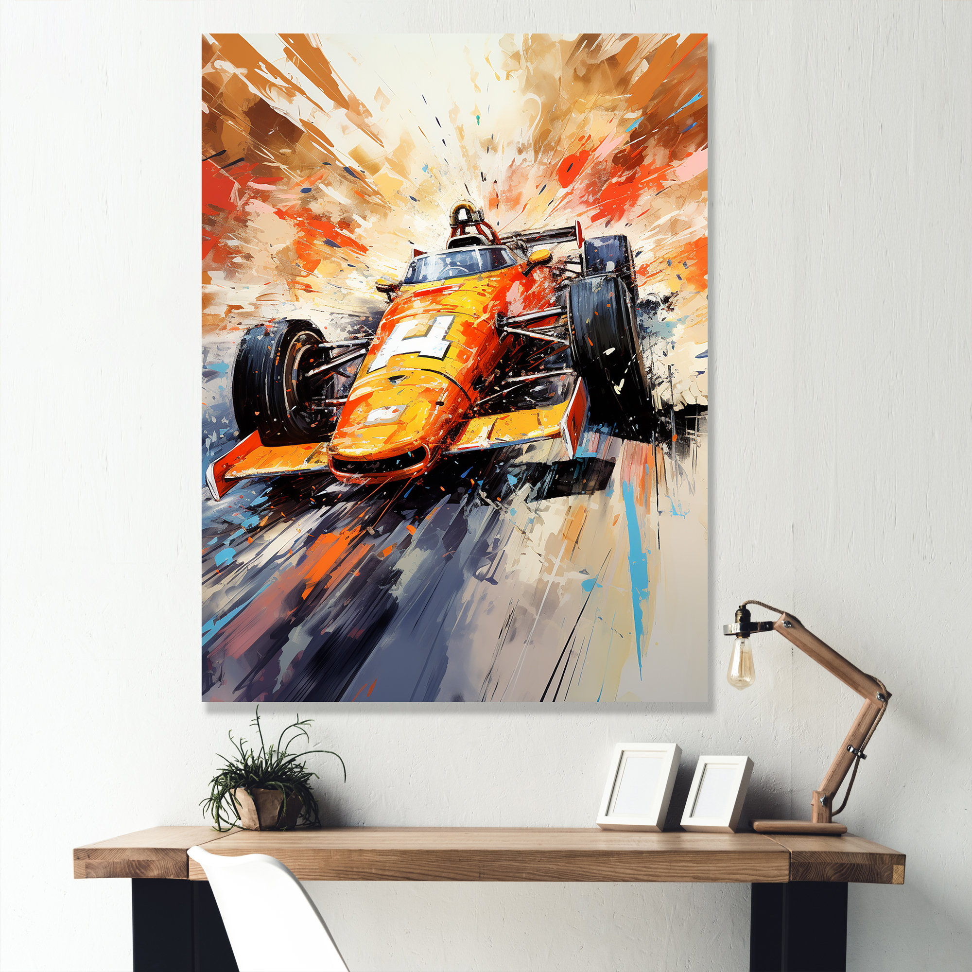 Lark Manor™ Vintage 1980S Formula Car Race Track - Race Tracks Wall Art ...
