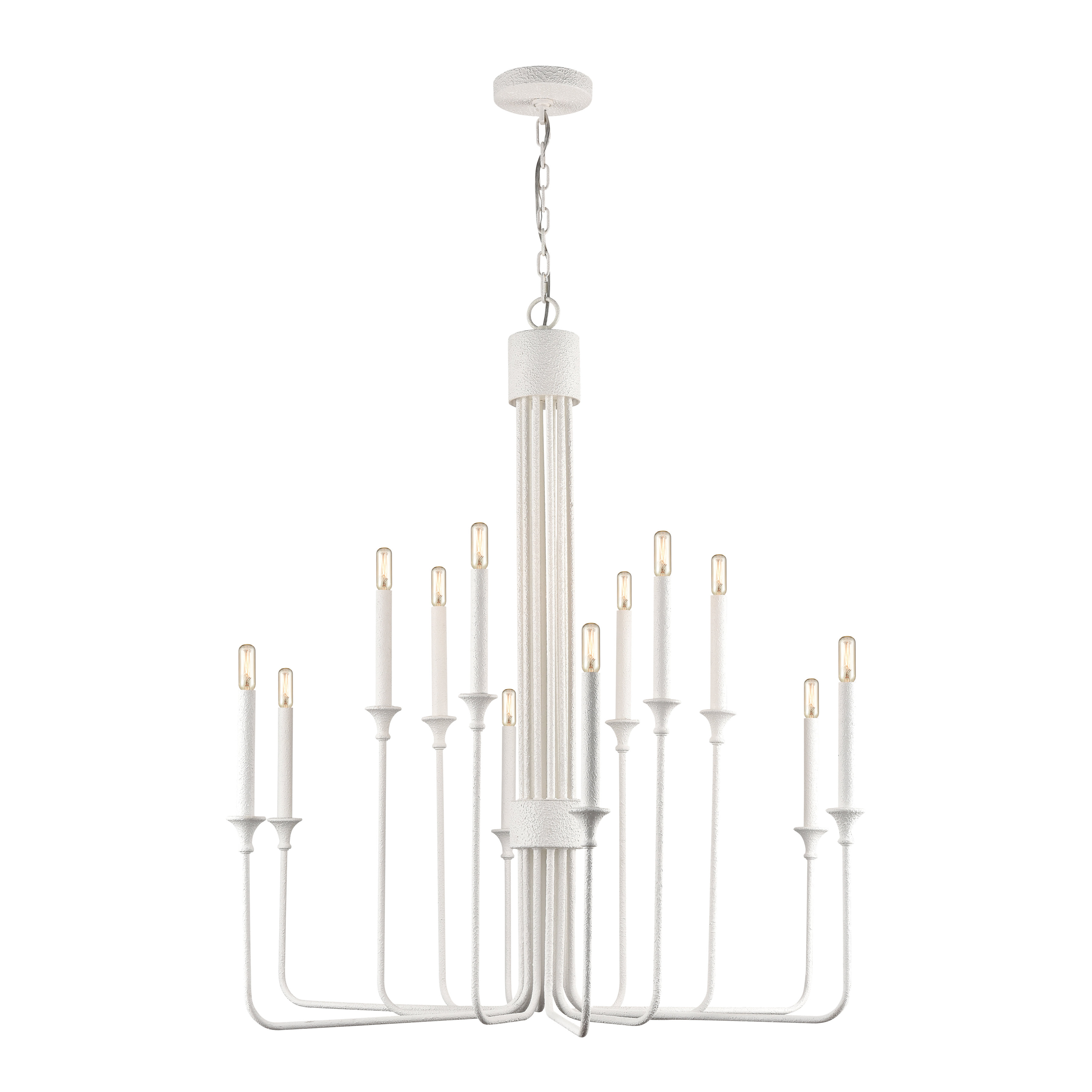 One Allium Way Candelaria 12 - Light Candle Style Tiered Chandelier ...