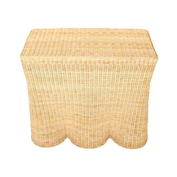 Birch Lane™ Cabo 36" Scalloped Rattan Console Table | Wayfair