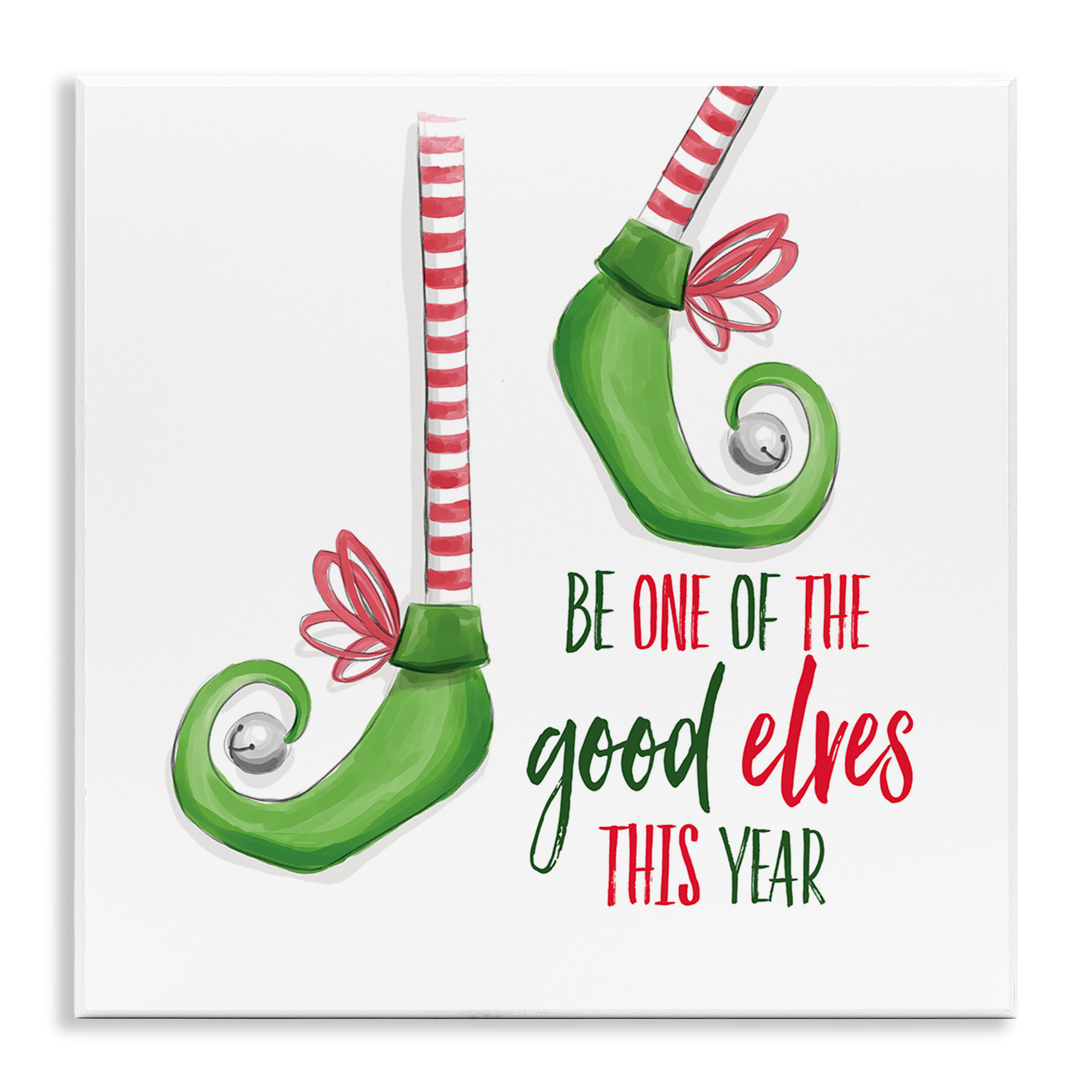 Ebern Designs Festive Be A Good Elf Wall Plaque, design by Dogwood ...