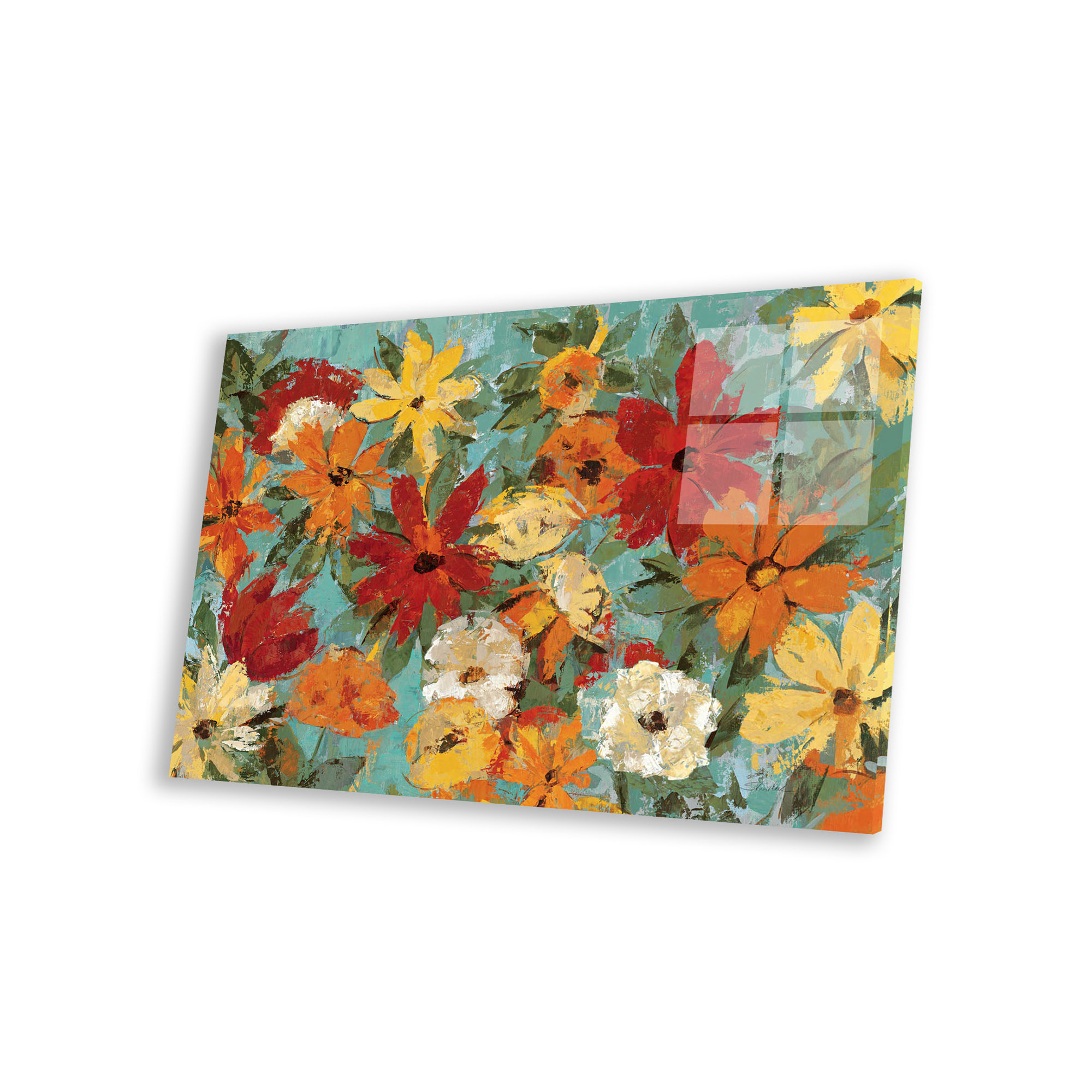 Winston Porter Bright Expressive Garden Print On Acrylic Glass ...