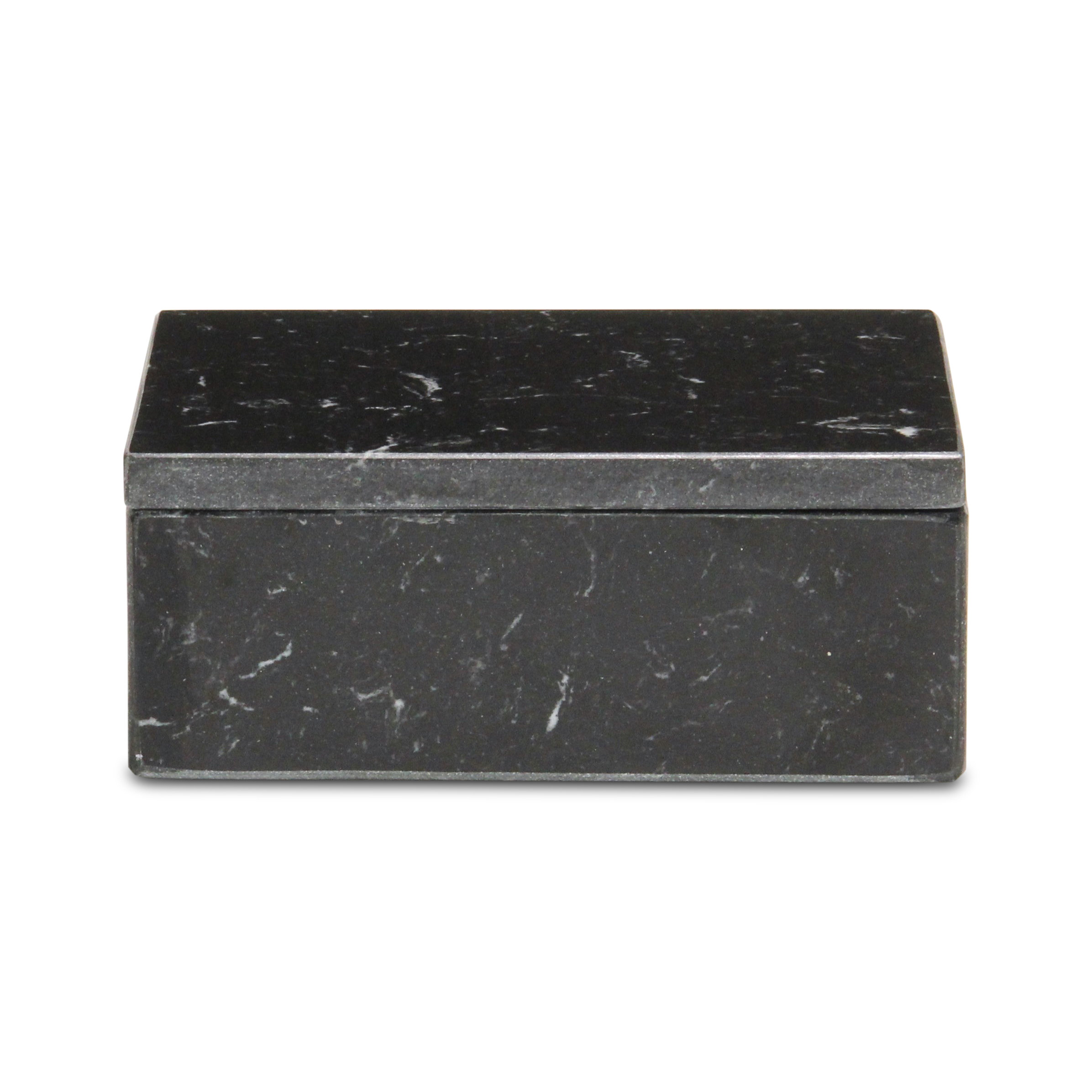 Ebern Designs Sarrasseau Lidded Natural Marble Box | Wayfair