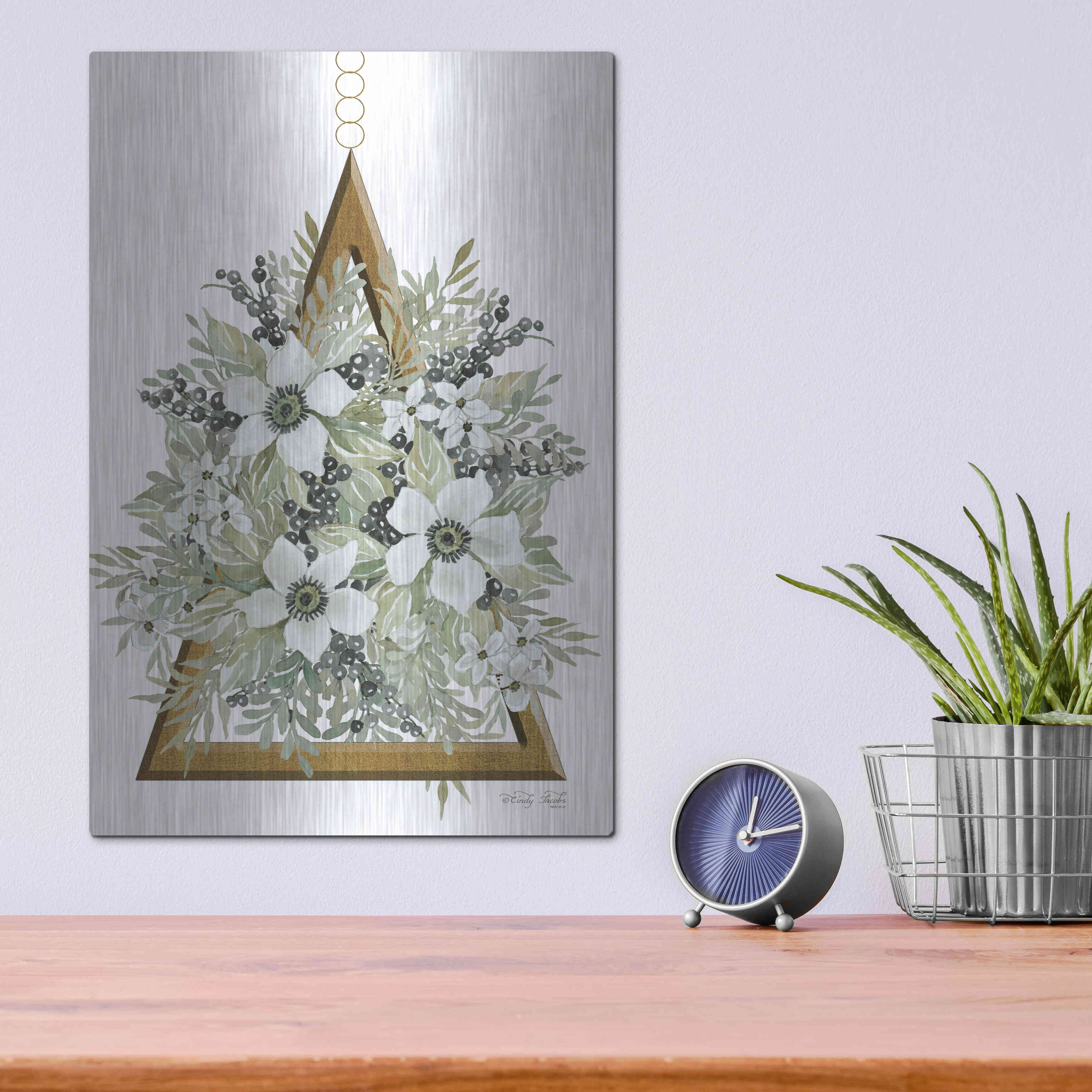 Winston Porter Geometric Triangle Muted Floral I' by Cindy Jacobs ...