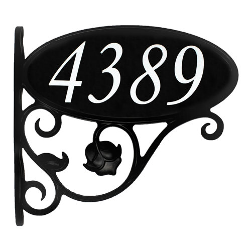 Address America Park Place Reflective Double-Sided Oval Mailbox Address ...