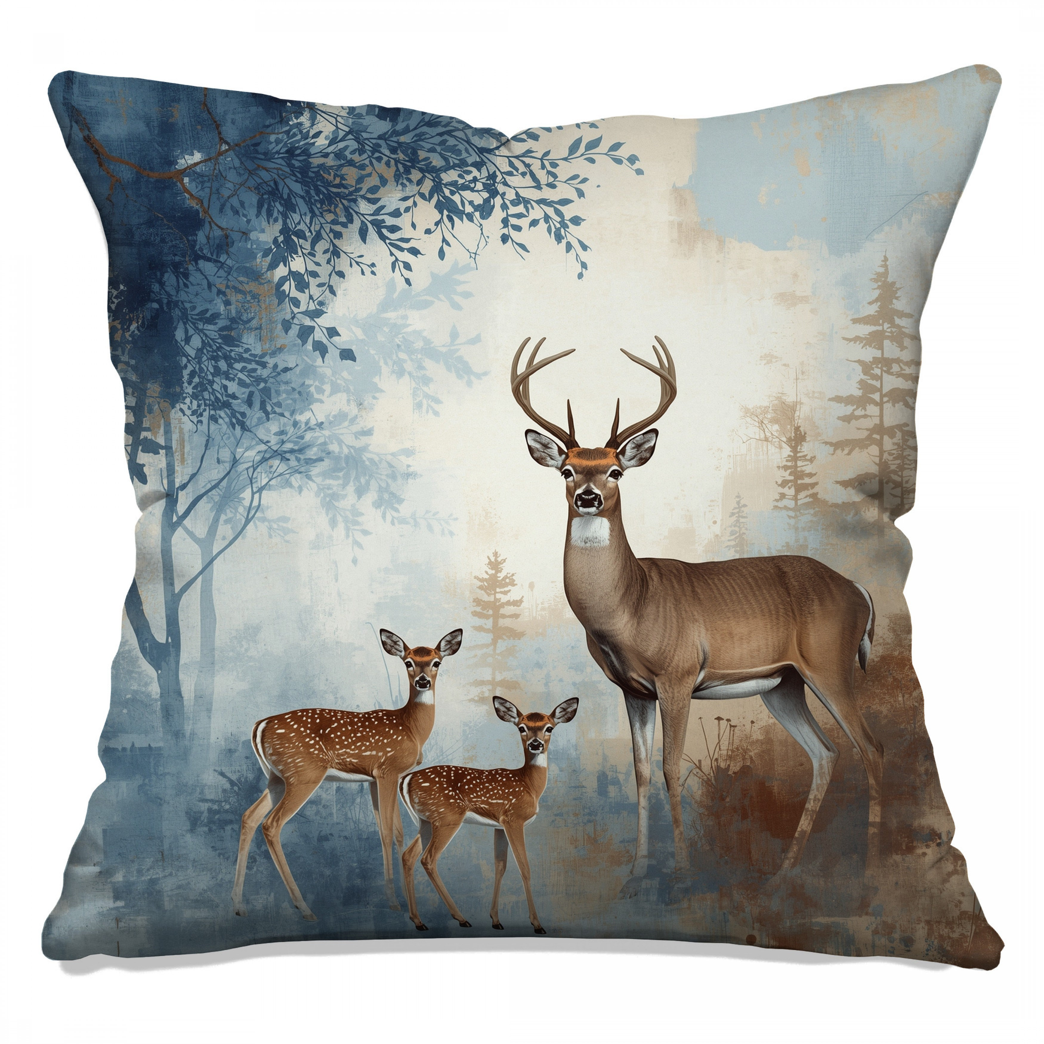 VisionDecor Forest Deer Family Double Sided Throw Pillows - Wayfair Canada