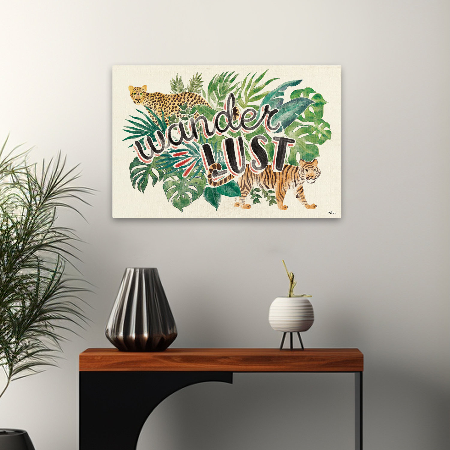 Dakota Fields Jungle Vibes VII - Animals Ferns Inspirational Leaves Art ...