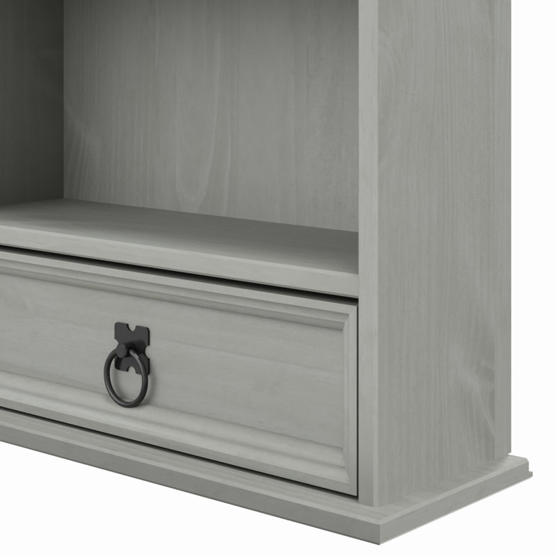 Winston Porter Wood Bookcase With 1 Drawer Corona Gray | Winston Porter ...