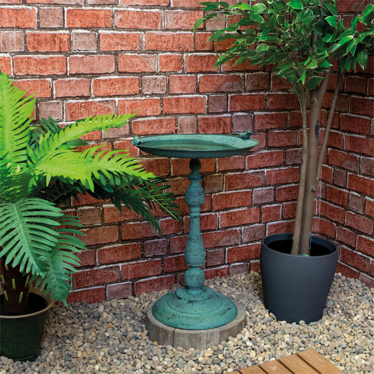 Ophelia & Co. Maymie Metal Single Tier Birdbath | Wayfair.co.uk