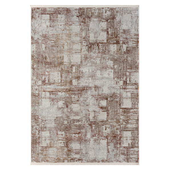 Williston Forge Esme Cream/Brown Rug | Wayfair.co.uk
