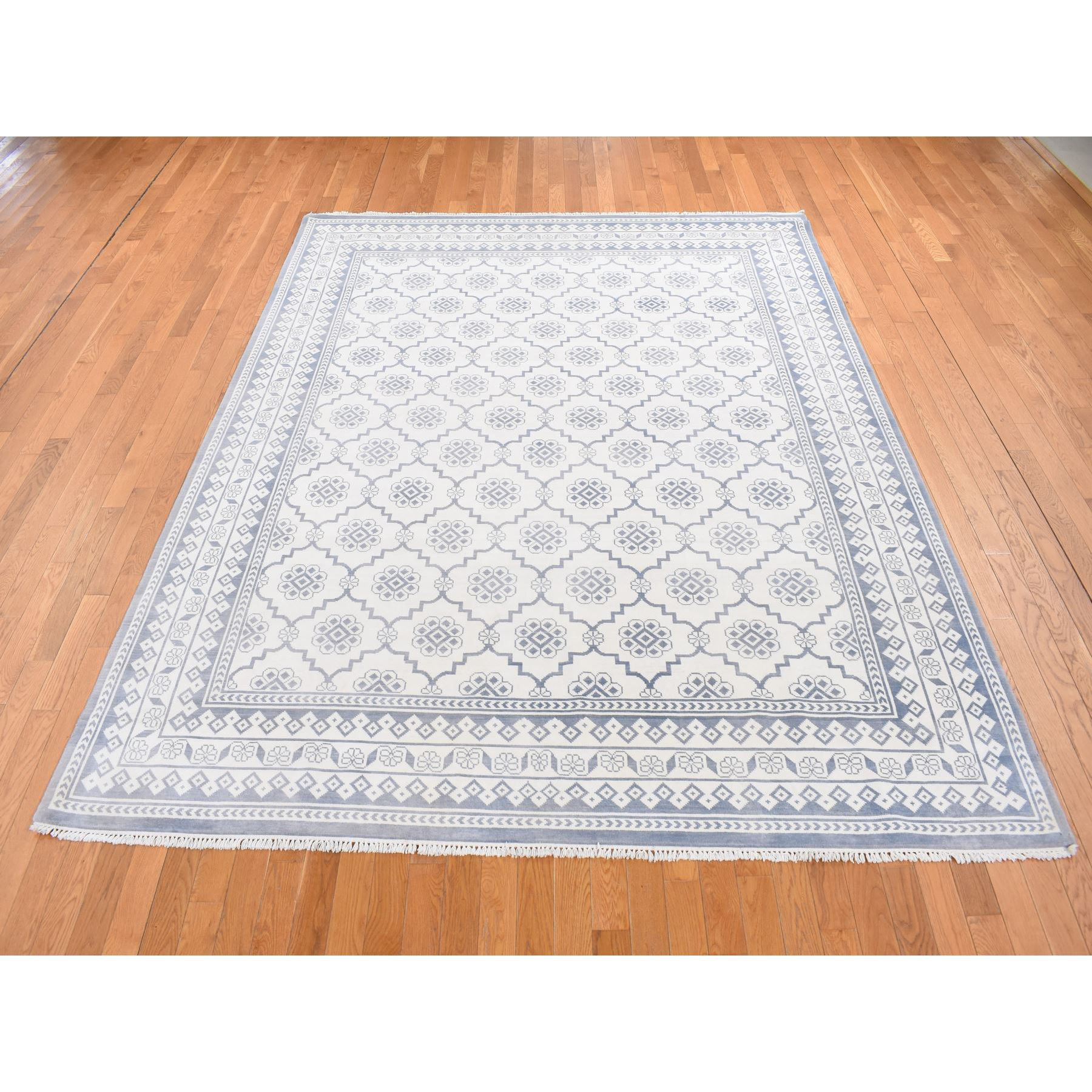 Red Barrel Studio® 8'1"x10'2" Ivory Agra Mughal Dynasty Design Cotton ...