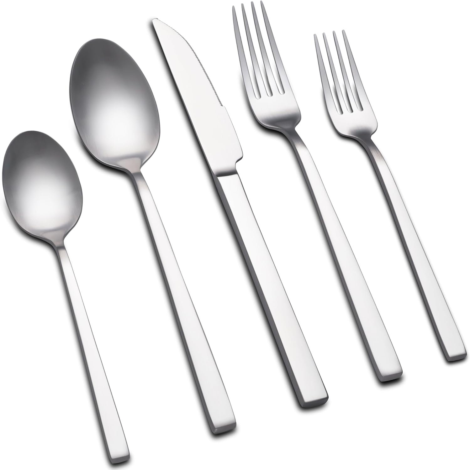XY 40 Piece Stainless Steel Frosted Satin Tableware Set | Wayfair
