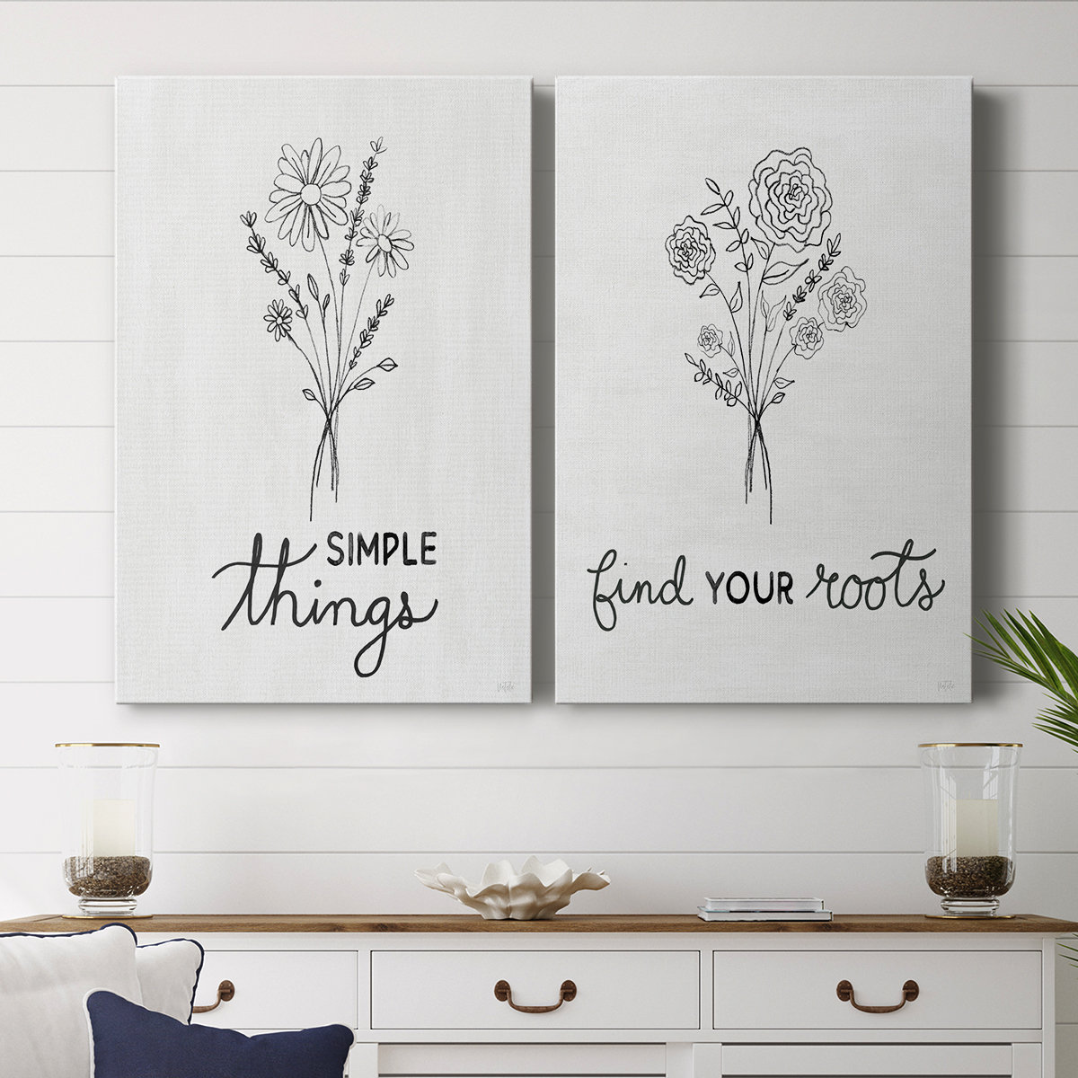 Red Barrel Studio® Simple Things Sketch-Premium Gallery Wrapped Canvas ...