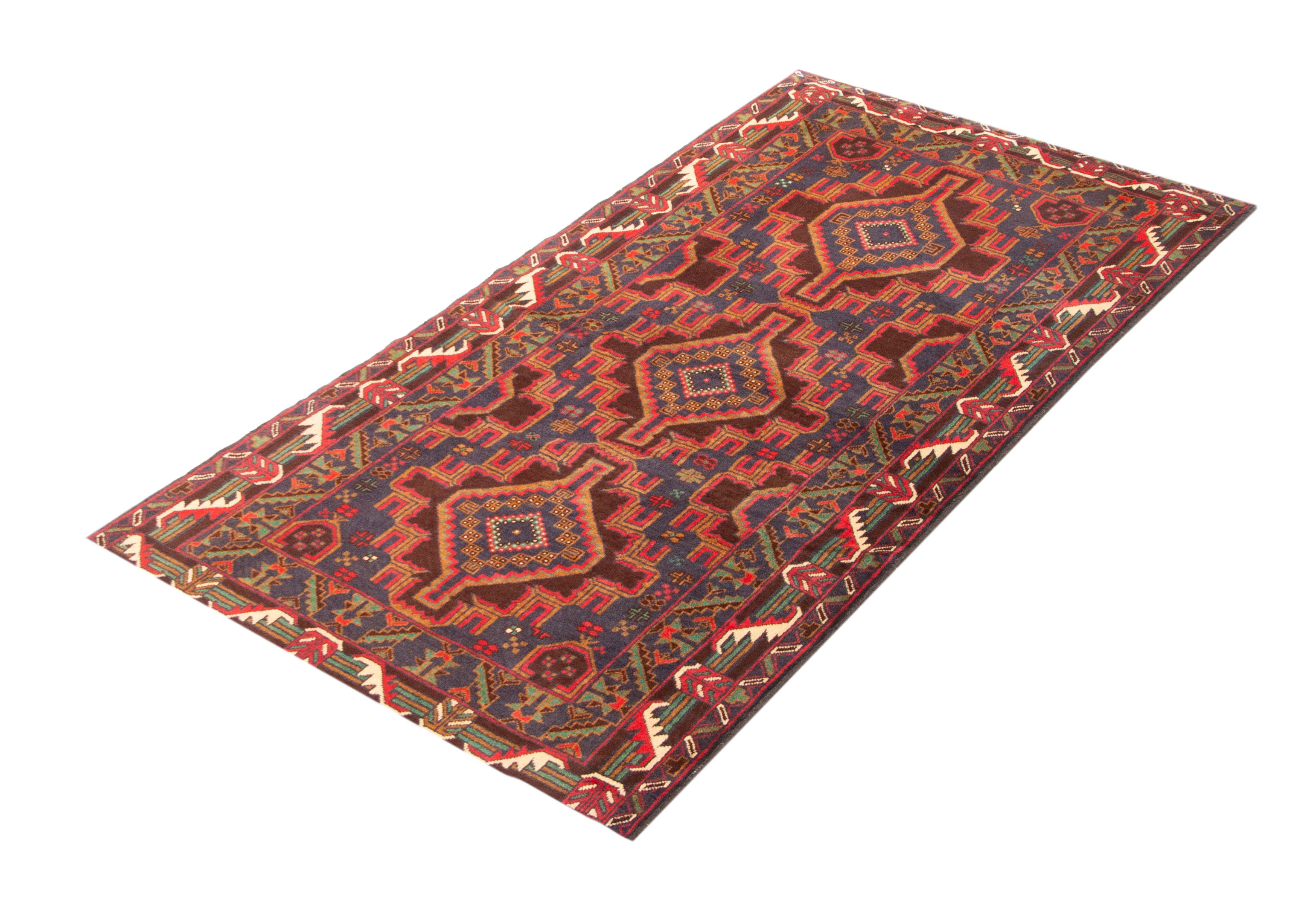 Isabelline Teimani Dark Navy Rug 3'2" x 6'4" | Wayfair