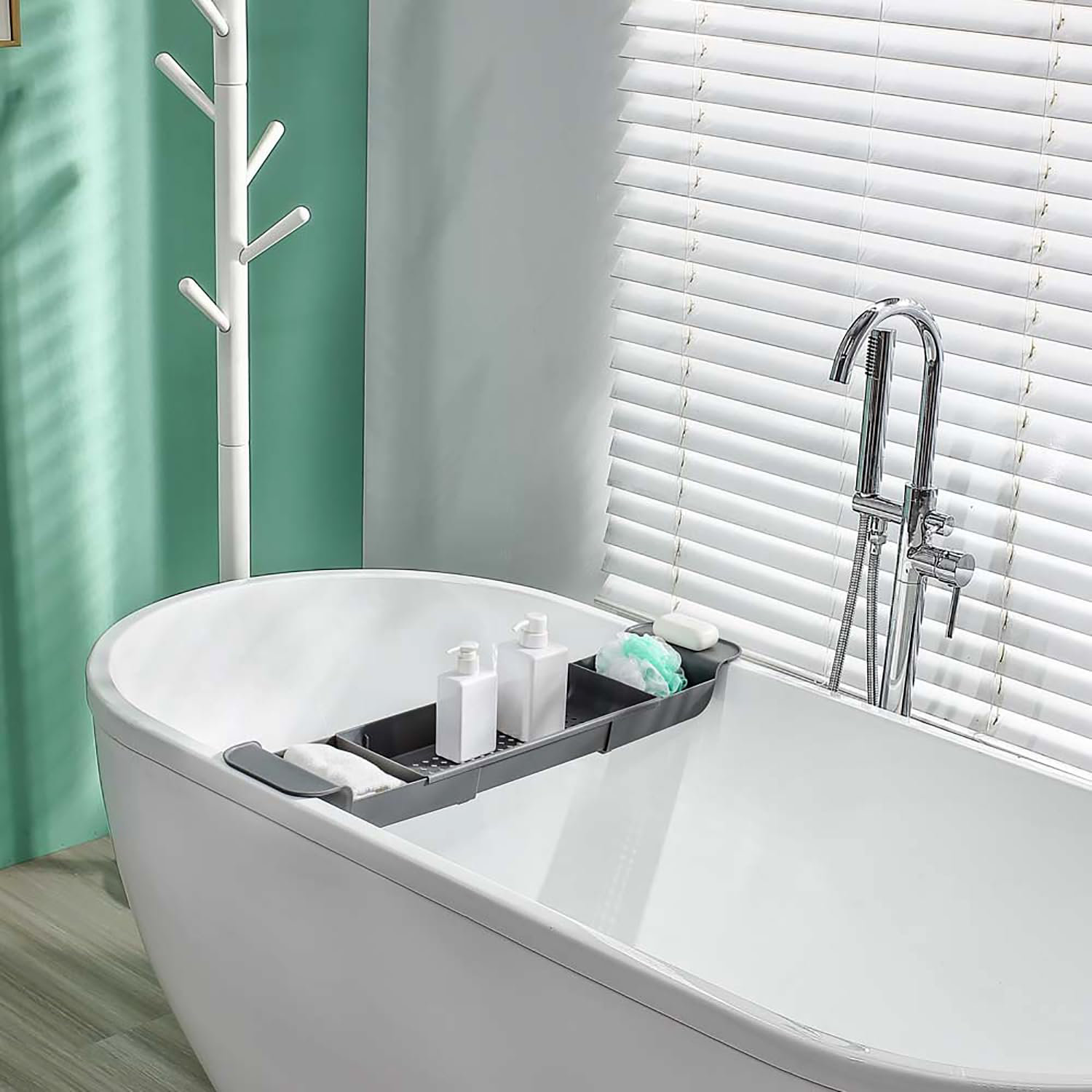 Ophelia & Co. Expandable Bathtub Tray, Bathtub Storage Rack, Bathtub ...
