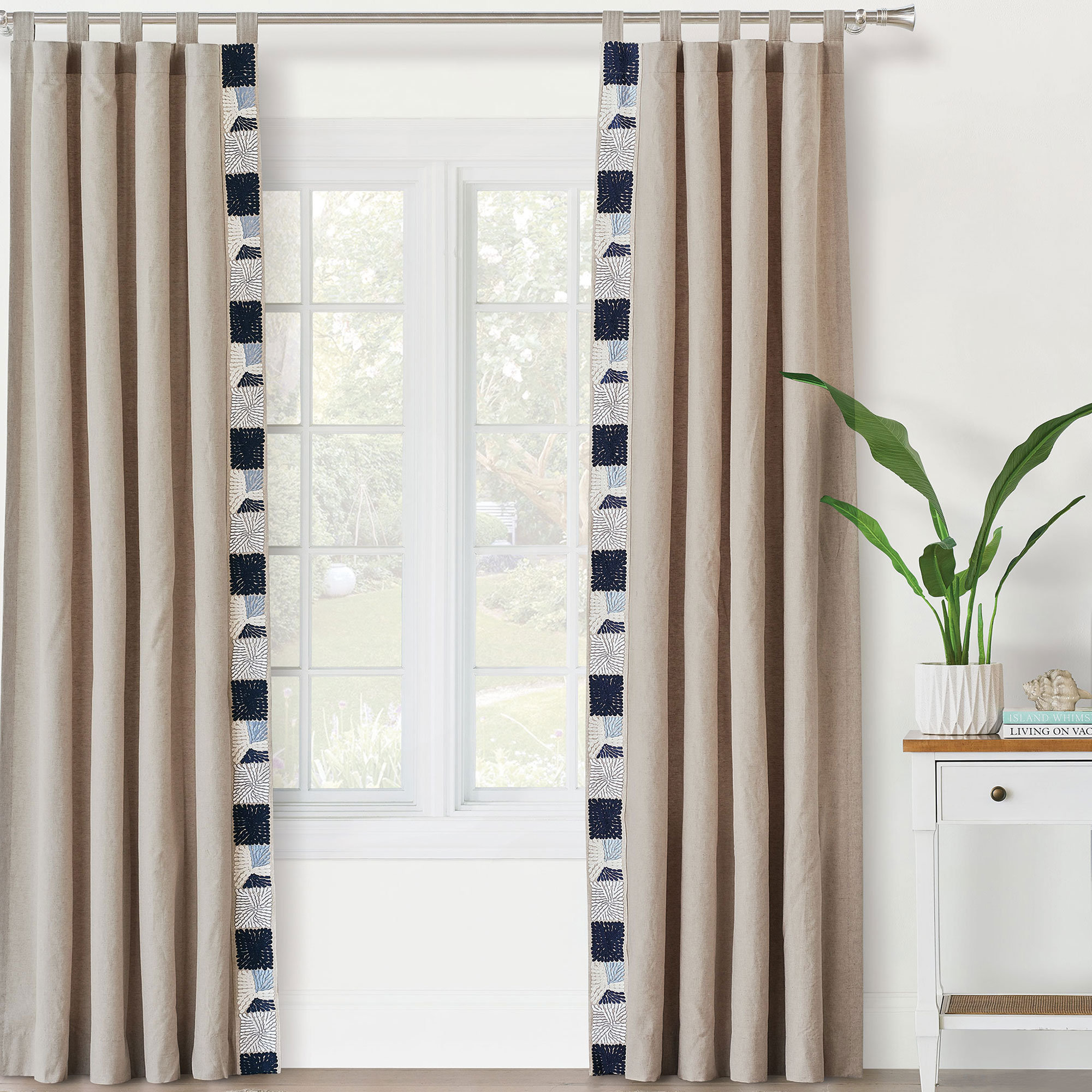 Eastern Accents Beau Cotton Blend Room Darkening Right Curtain Panel ...