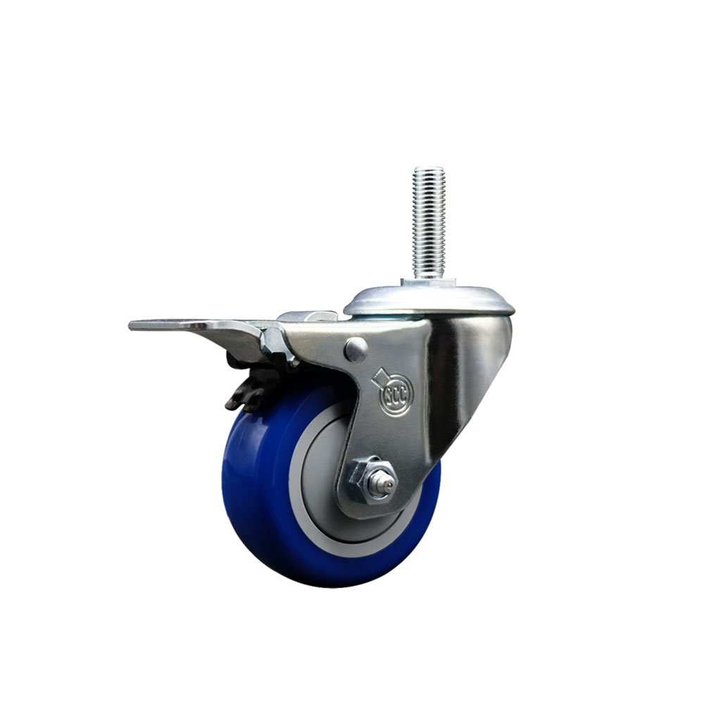 Service Caster Poly Wheel Swivel 3/4 Inch Threaded Stem Caster Total ...