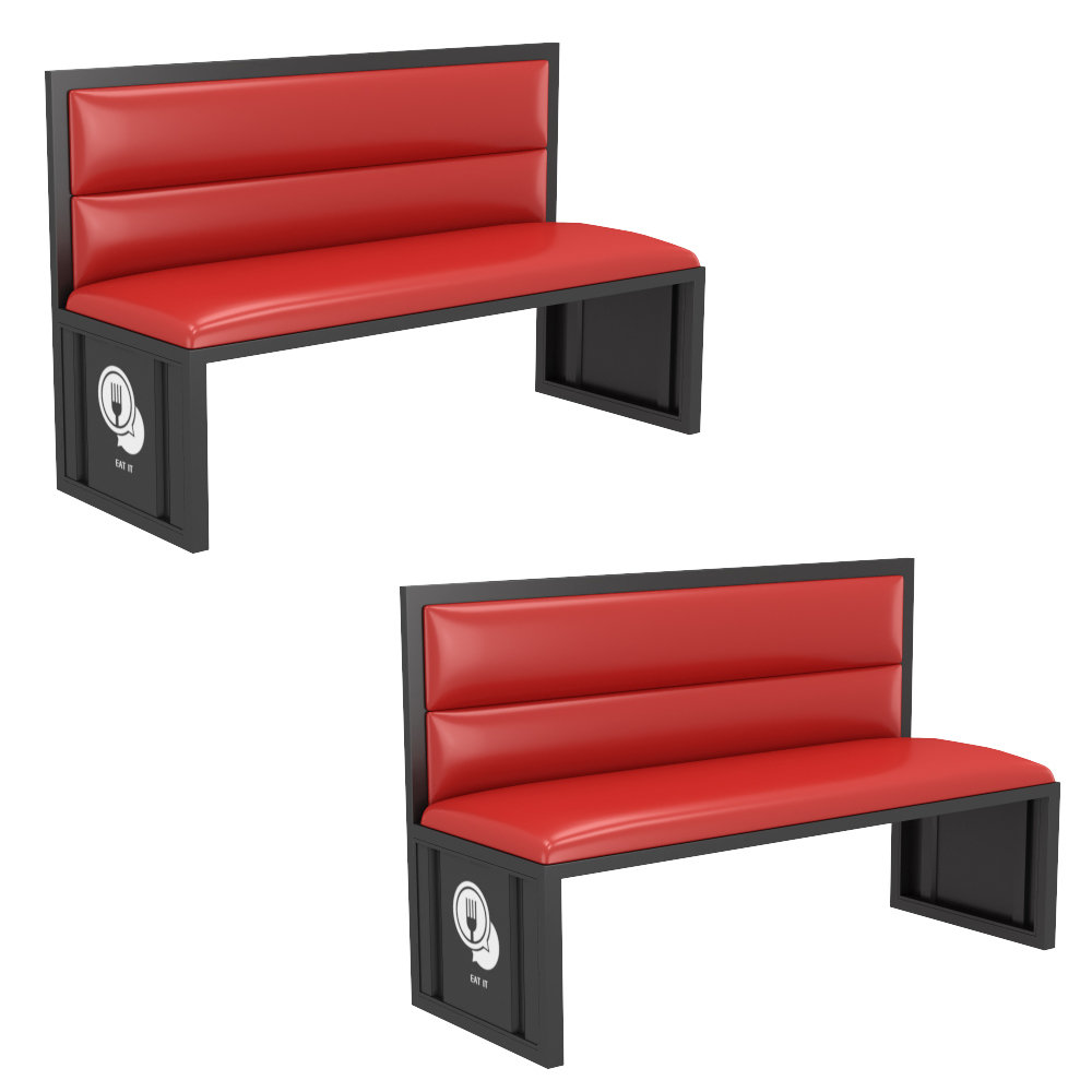 Canadian Linen Modern Industrial Style Cafe Restaurant Bench Storage ...