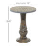 Dakota Fields Mango Wood Handmade Turned Gray Side End Accent Table ...