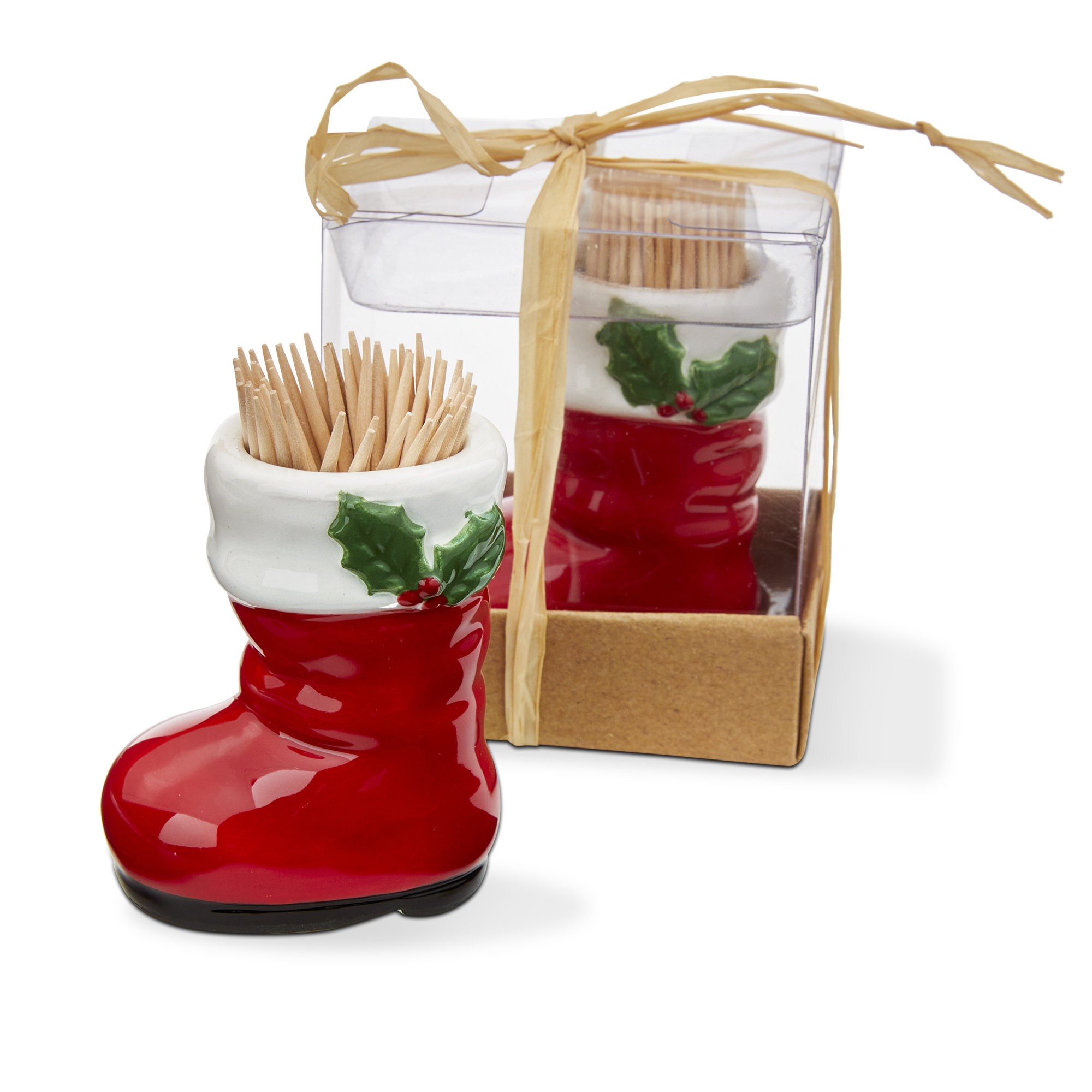 The Holiday Aisle® Santa Boot Toothpick Holder Set | Wayfair