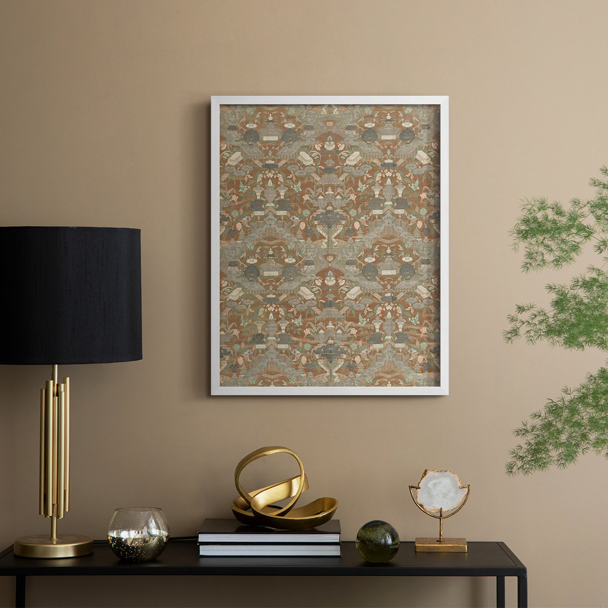 Bungalow Rose Vintage Abstract Print LVI Framed Print - Solid Wood ...