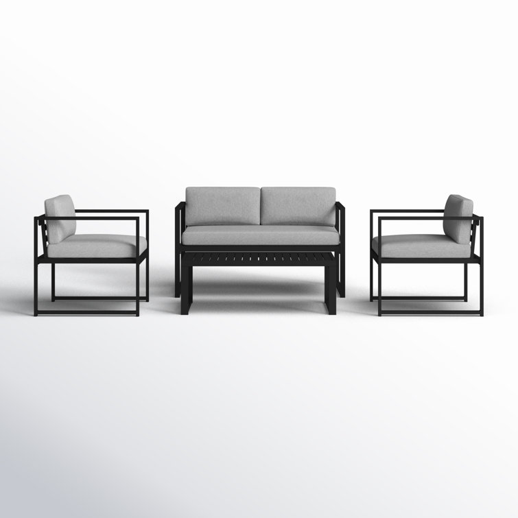 Everleigh 4 Piece Sofa Seating Group with Cushions & Reviews | AllModern