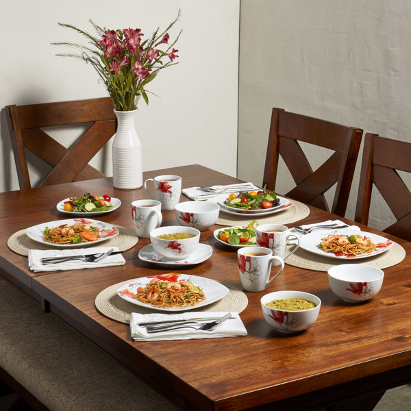 Tabletops Gallery 16 piece Dinnerware Set Lily & Reviews | Wayfair