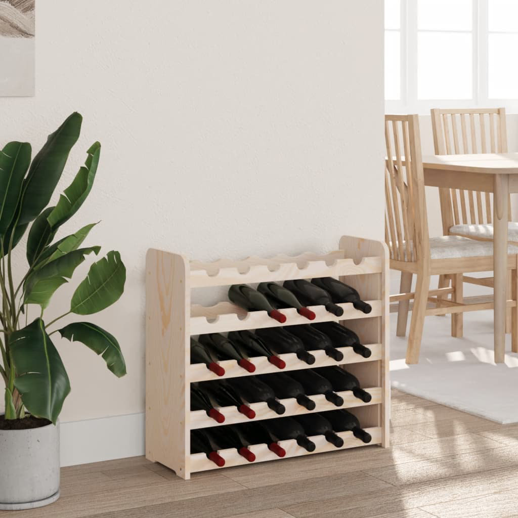 Latitude Run Wine Rack 67.5X25x60 Cm Solid Wood Pine | Wayfair.co.uk