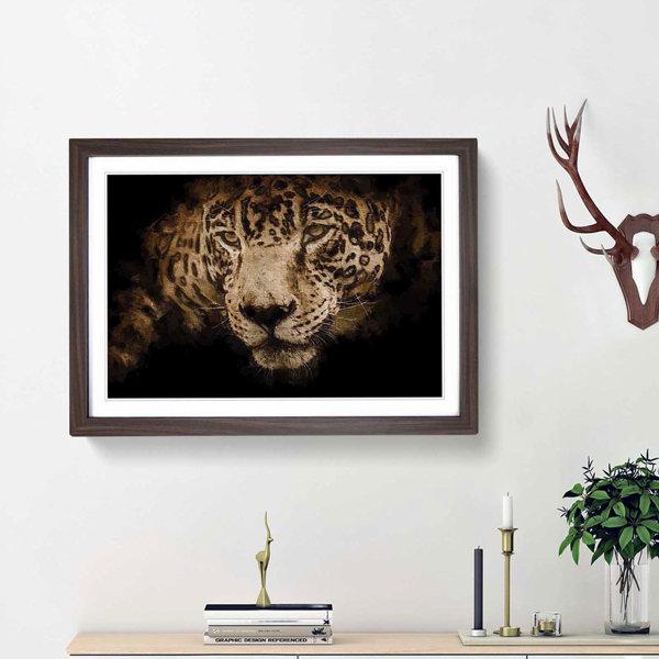 East Urban Home Jaguar Stalking Prey - Picture Frame Graphic Art Print ...