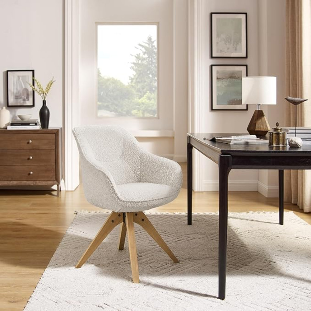 Corrigan Studio Art Leon Swivel Accent Chair - Mid Century Modern Desk ...