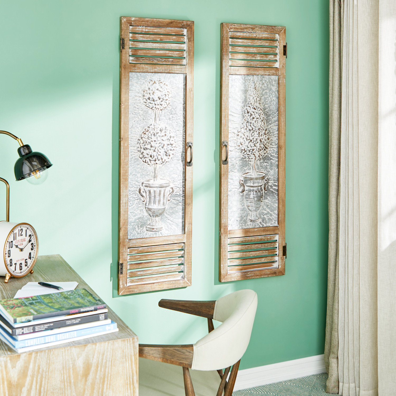 One Allium Way® 2 Piece Brown Metal Relief Tree Wall Decor with ...