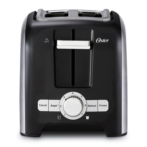 Oster 2 Slice Toaster with Extra-Wide Slots in Brushed Stainless Steel ...
