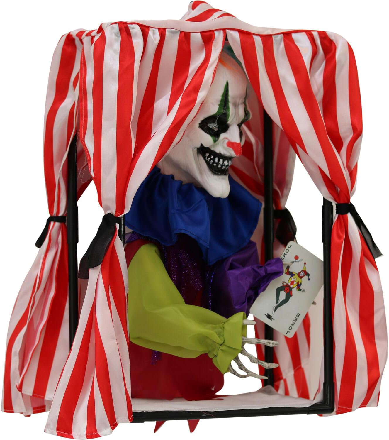The Holiday Aisle® Scary Talking Clown Halloween Animatronic, Hanging ...