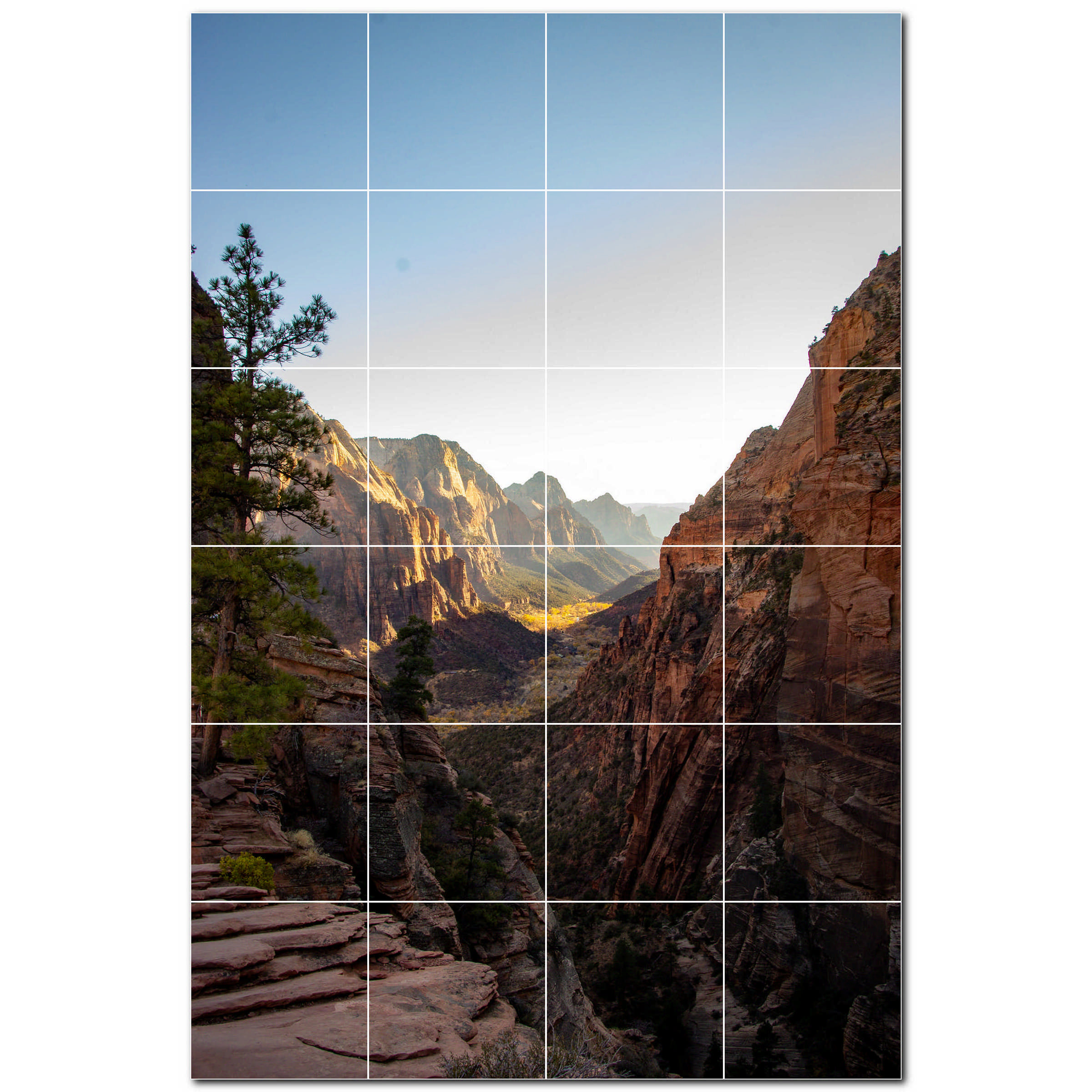 Picture-Tiles.com 32" x 48" Ceramic Canyon Photo Decorative Mural Tile ...