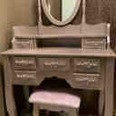 Laurel Foundry Modern Farmhouse® Tyner Vanity Set with Stool and Mirror ...