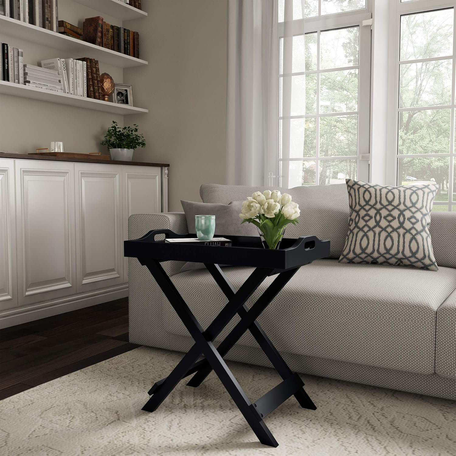 Winston Porter Folding TV Tray Table - Contemporary Side Table With ...