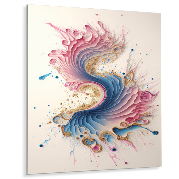 Ivy Bronx Multi-Color Paint Swirl III - Modern Metal Wall Décor | Wayfair